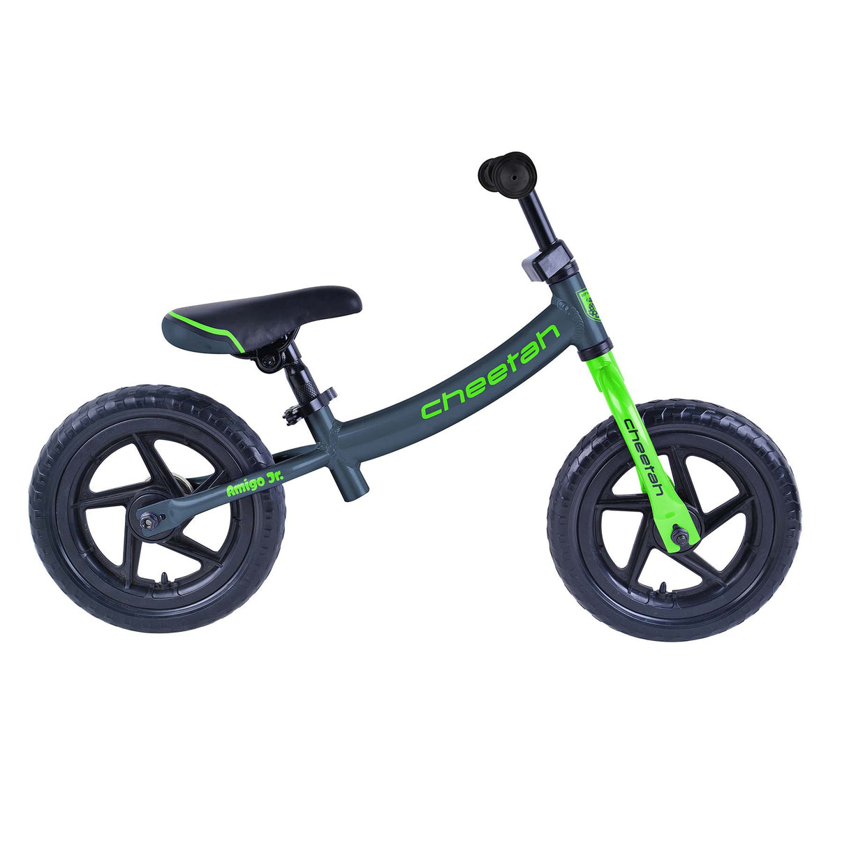 Cheetah Amigo Boys Jr 12" Balance Bike (Charcoal/Neon Green) – The ...